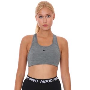 nike swoosh women's medium-support 1-piece pad sports bra bv3636-084 size m