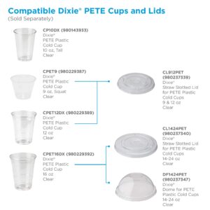 Dixie 16 oz. PETE Plastic Cold Cups by GP PRO (Georgia-Pacific), Clear, CPET16DX, 500 Cups (25 Cups Per Sleeve, 20 Sleeves Per Case)