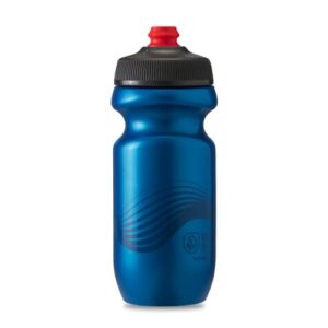 polar bottle - breakaway - 20oz wave, deep blue & charcoal - insulated water bottle for cycling & sports, keeps water cooler longer, fits most bike bottle cages