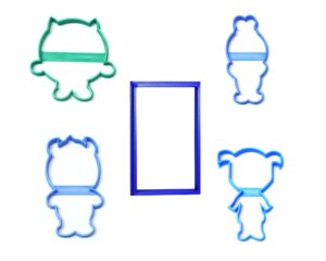 inspired by monsters inc cartoon movie theme characters set of 5 cookie cutters made in usa pr1411