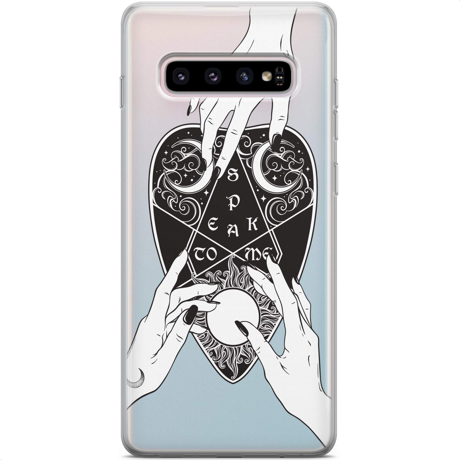 Mertak Case Compatible with Samsung Galaxy A73 A72 5G A71 A70 A53 A52 A32 A50 A21s Witchcraft Flexible Horror TPU Design Slim Occult Protective Lightweight Silicone Cover Ouija Board Oracle Hands