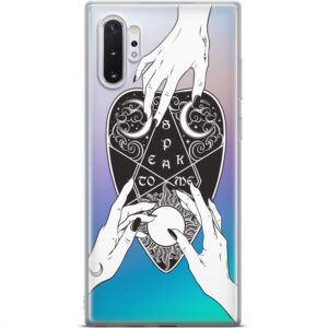 Mertak Case Compatible with Samsung Galaxy A73 A72 5G A71 A70 A53 A52 A32 A50 A21s Witchcraft Flexible Horror TPU Design Slim Occult Protective Lightweight Silicone Cover Ouija Board Oracle Hands