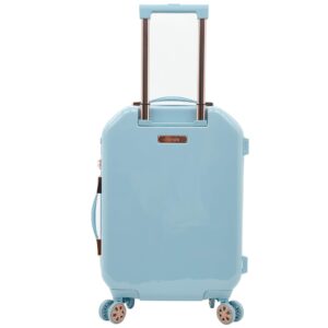 kensie Women's Shiny Diamond Hardside Spinner Luggage, Sky Blue, 2-Piece Set (20/28)