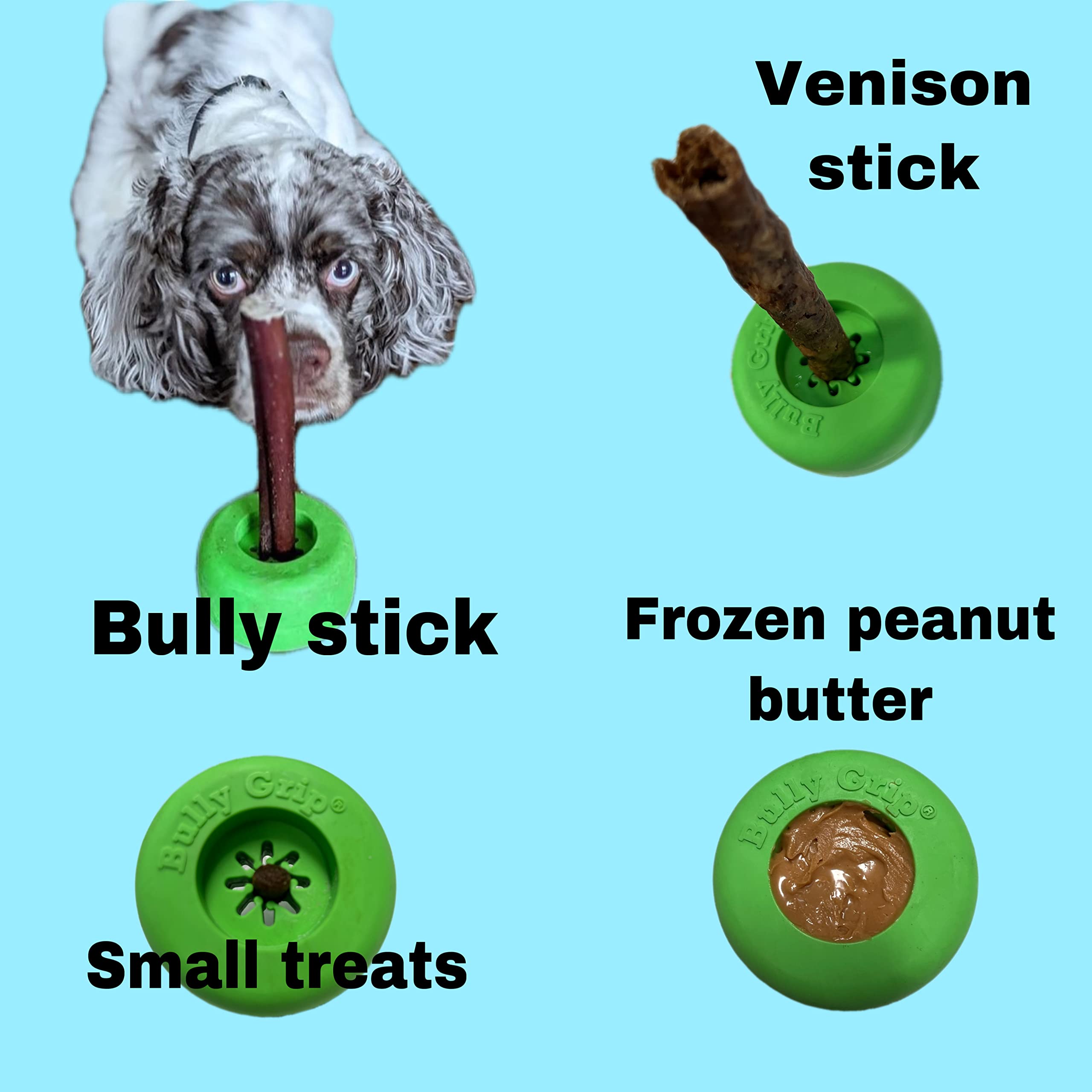 Bully Stick Holder for Dogs - Small Size - Interactive Dog Toy, Dog Treat Holder, Slow Feeder, Treat Dispenser, Chew Toy and Dog Safety Device