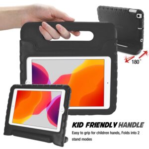 ProCase Kids Case for iPad 9th Generation/iPad 8/iPad 7, iPad 10.2 Case 2021 2020 2019/iPad Air 10.5/iPad Pro 10.5 Kids Case, Shockproof Lightweight Case with Convertible Handle Stand-Black