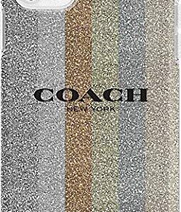 Coach Protective Case for iPhone 11- Glitter Americana Neutral Silver Glitter/Multi