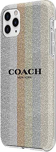 Coach Protective Case for iPhone 11- Glitter Americana Neutral Silver Glitter/Multi