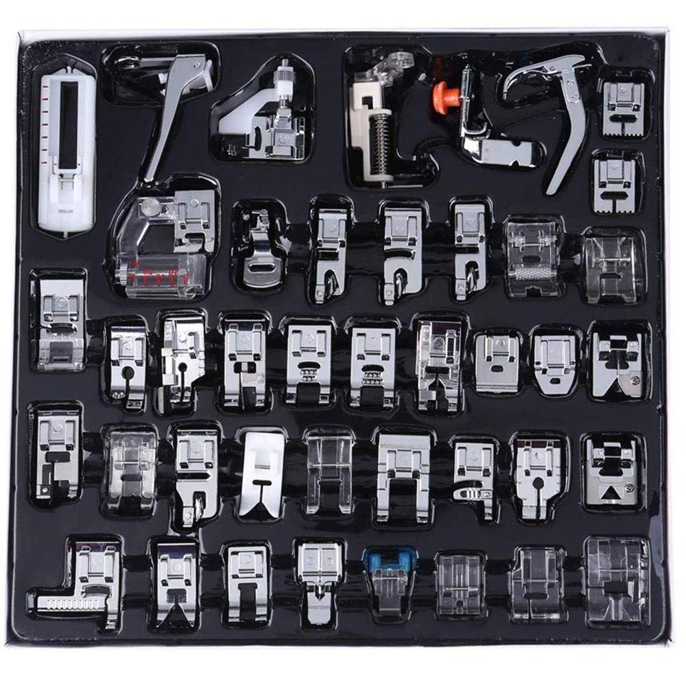 Sewing Machine Presser Foot Feet Kit Set,Fits for Brother, Baby Lock, Singer, Elna, Toyota, New Home, Simplicity, Janome, Kenmore, and White Low Shank Sewing Machine (42pcs)