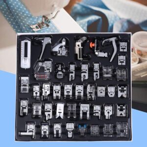 Sewing Machine Presser Foot Feet Kit Set,Fits for Brother, Baby Lock, Singer, Elna, Toyota, New Home, Simplicity, Janome, Kenmore, and White Low Shank Sewing Machine (42pcs)