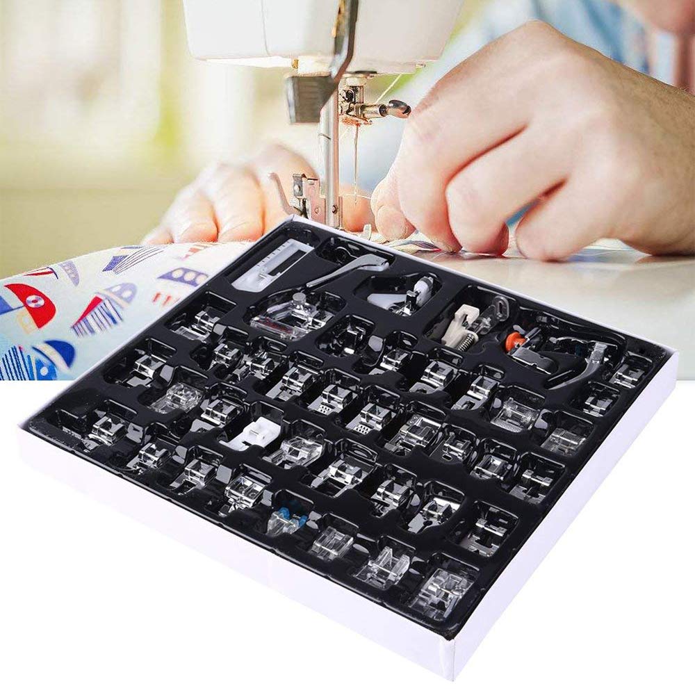 Sewing Machine Presser Foot Feet Kit Set,Fits for Brother, Baby Lock, Singer, Elna, Toyota, New Home, Simplicity, Janome, Kenmore, and White Low Shank Sewing Machine (42pcs)