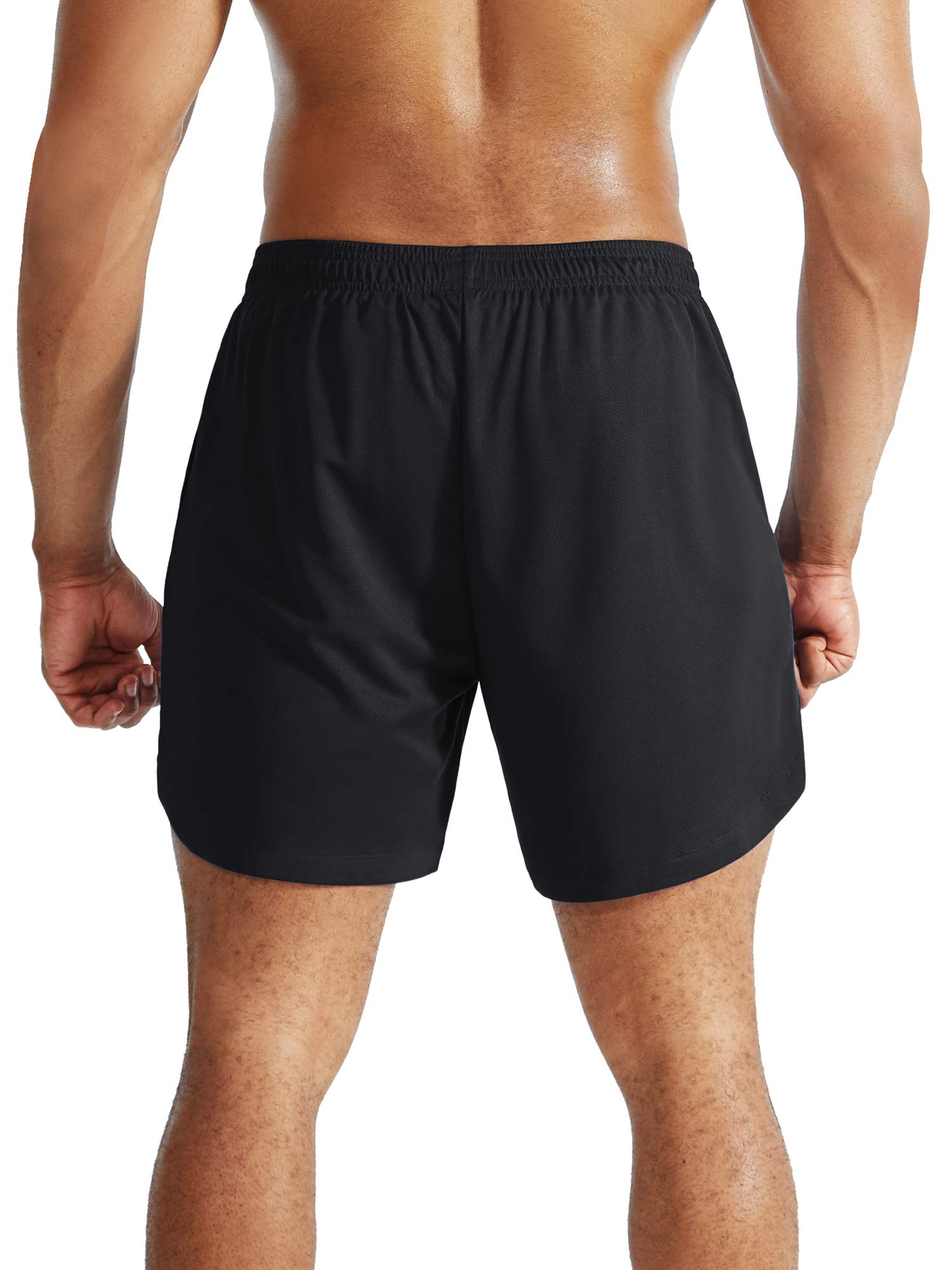 NELEUS Men's 2 in 1 Running Shorts with Liner,Dry Fit Workout Shorts with Pockets,6070,2 Pack,Black/Grey,US L,EU XL