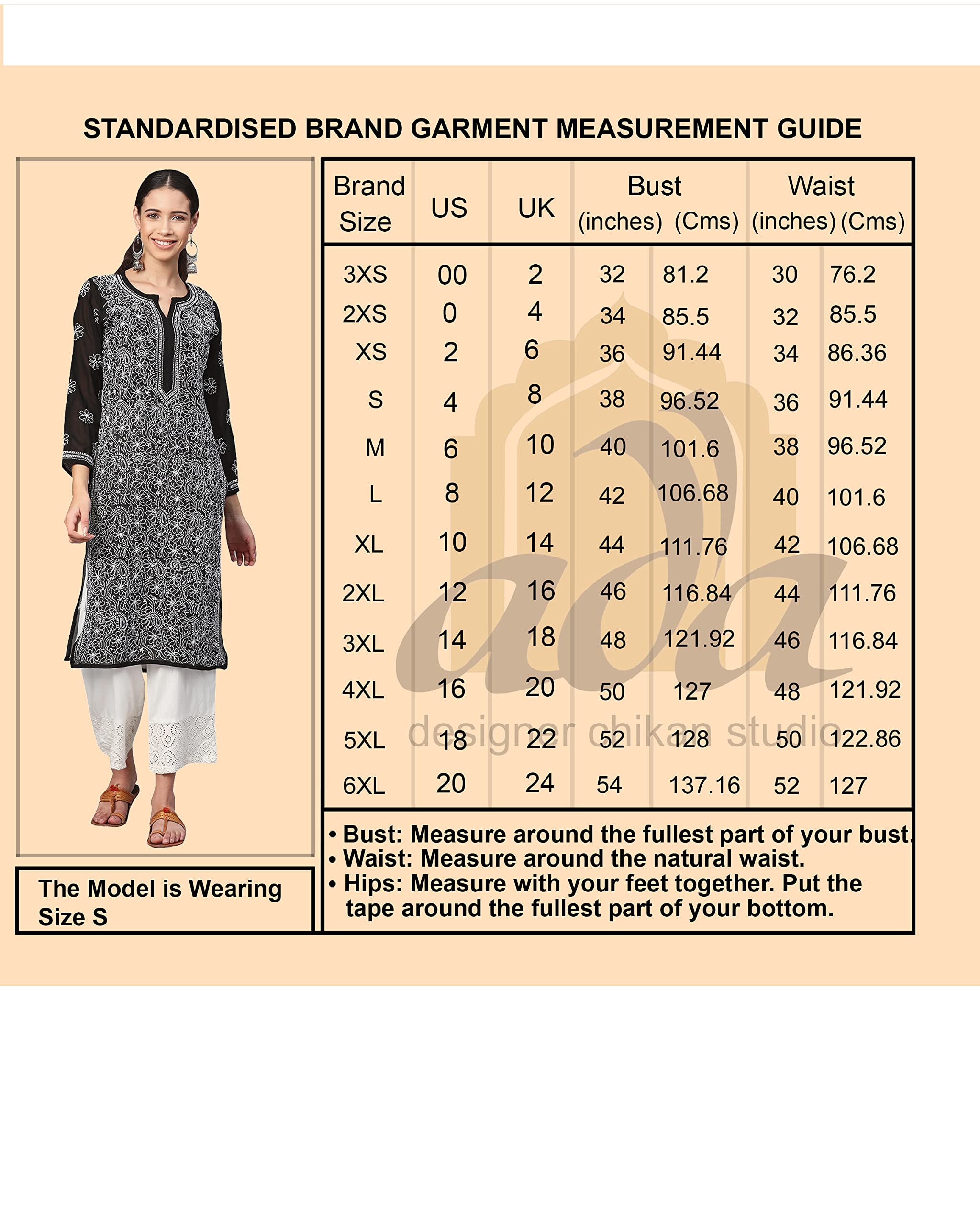 Ada Hand Embroidered Indian Chikankari Cotton Kurta Kurti Tunic for Women A149984 (White, Small)