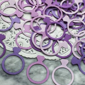 Mixed Purple Engagement Ring Confetti - Bridal Shower Decor - Handcrafted in 2 business days - Set of 150