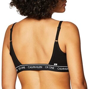 Calvin Klein Women's Ck One Cotton Unlined Bralette, Black, S