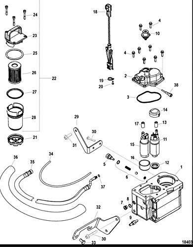 RPS Fuel Pump for Mercury Mercruiser Marine Replaces 866170A01 for Gen III Cool Fuel Module