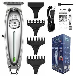 kemei professional beard & hair trimmer for men, cordless t-blade trimmer, electric hair clippers for barbers and stylists, all body grooming-model 1949