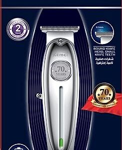 KEMEI Professional Beard & Hair Trimmer for Men, Cordless T-Blade Trimmer, Electric Hair Clippers for Barbers and Stylists, All Body Grooming-Model 1949