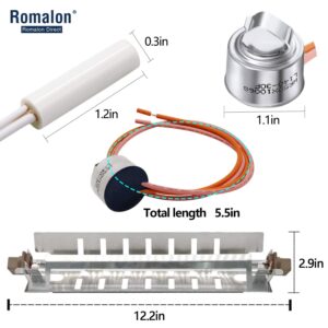 WR51X10055 Refrigerator Defrost Heater Kit WR55X10025 Temperature Sensor WR50X10068 High Limit Thermostat Fit for GE by Romalon