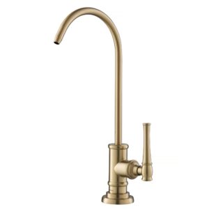 kraus allyn 100% lead-free kitchen water filter faucet in brushed gold, ff-102bg