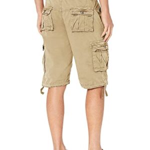 OCHENTA Men's Cargo Shorts with Multi Pockets Casual Work Relaxed Fit #3229 Khaki 36…