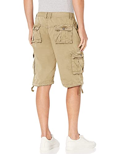 OCHENTA Men's Cargo Shorts with Multi Pockets Casual Work Relaxed Fit #3229 Khaki 36…