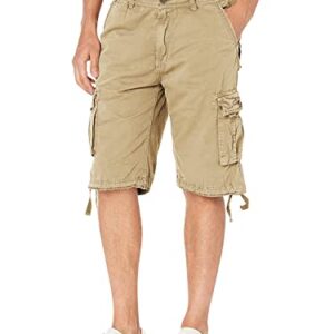 OCHENTA Men's Cargo Shorts with Multi Pockets Casual Work Relaxed Fit #3229 Khaki 36…