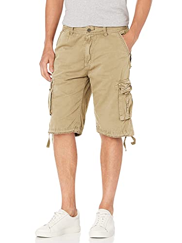 OCHENTA Men's Cargo Shorts with Multi Pockets Casual Work Relaxed Fit #3229 Khaki 36…