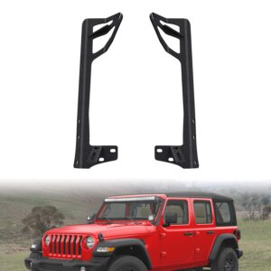 nilight windshield frame mounting bracket for 52” led light bar and pod light on wrangler jk 2007-2017, 2 years warranty