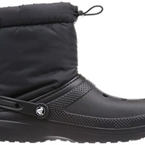 Crocs Unisex Classic Lined Neo Puff Fuzzy Winter Boots Snow Black, Numeric_7 US Women