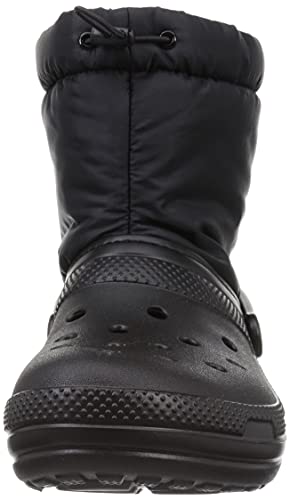 Crocs Unisex Classic Lined Neo Puff Fuzzy Winter Boots Snow Black, Numeric_7 US Women