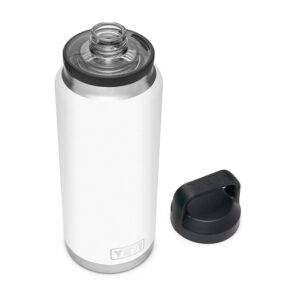 yeti rambler 36 oz bottle, vacuum insulated, stainless steel with chug cap, white