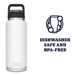 YETI Rambler 36 oz Bottle, Vacuum Insulated, Stainless Steel with Chug Cap, White