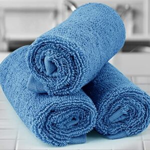 Utopia Towels [12 Pack Premium Wash Cloths Set Towel (12x12 Inches) 100% Cotton Ring Spun, Highly Absorbent and Soft Feel Essential Washcloths for Bathroom, Spa, Gym, and Face Towel (Electric Blue)