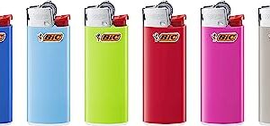 BIC Mini Pocket Lighter, Classic Collection, Assorted Unique Lighter Colors, 8 Count Pack of Pocket Lighters