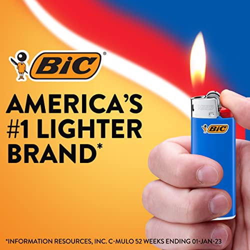 BIC Mini Pocket Lighter, Classic Collection, Assorted Unique Lighter Colors, 8 Count Pack of Pocket Lighters