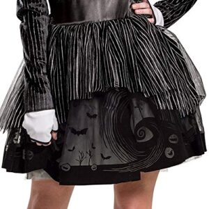 Disguise Women's Adult Jack Skellington Costume Dress, Black, Large (12-14)