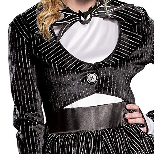 Disguise Women's Adult Jack Skellington Costume Dress, Black, Large (12-14)