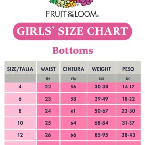 Fruit of the Loom girls Cotton Underwear Multipacks Briefs, 20 Pack - Fashion Assorted, 14 US