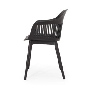 Christopher Knight Home Polypropylene Ladonna Outdoor Dining Chair (Set of 2), Black