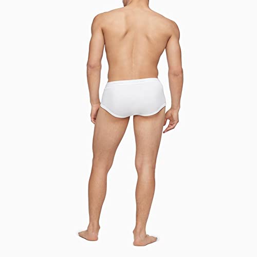 Calvin Klein Men's Cotton Classics 4-Pack Brief, 4 WHITE, M