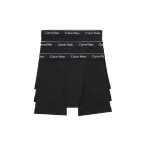 calvin klein men's cotton classics 3-pack boxer brief, 3 black, m