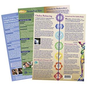 Ohm Therapeutics TUNING FORK TREATMENT CHARTS (3) — for Self-care, Massage Therapy, Energy Practitioners, Chakra Balancing & Sound Therapy