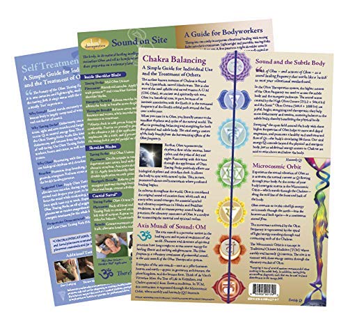 Ohm Therapeutics TUNING FORK TREATMENT CHARTS (3) — for Self-care, Massage Therapy, Energy Practitioners, Chakra Balancing & Sound Therapy