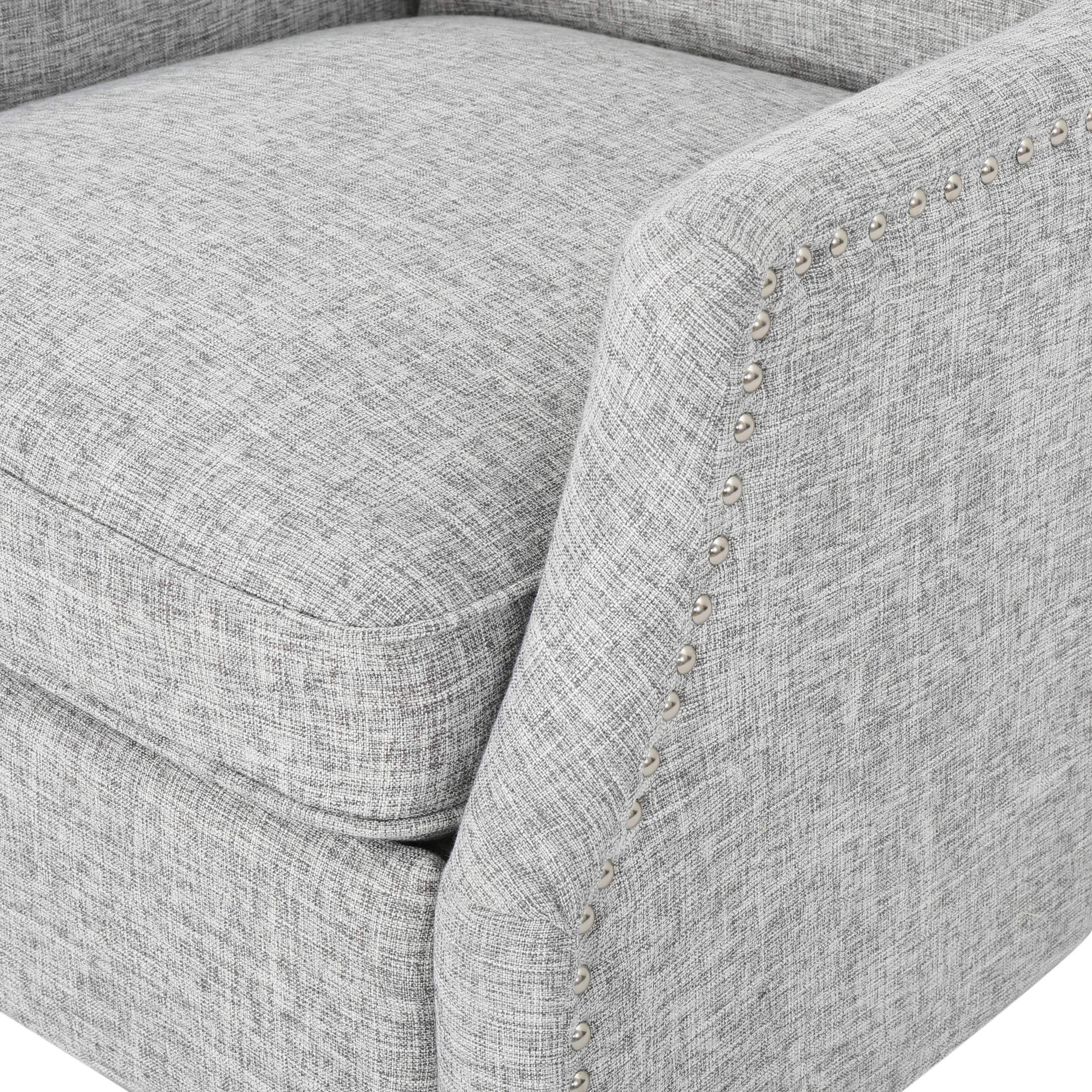 Christopher Knight Home Ellyn Fabric Recliner (Set of 2), Light Gray Tweed, Dark Brown