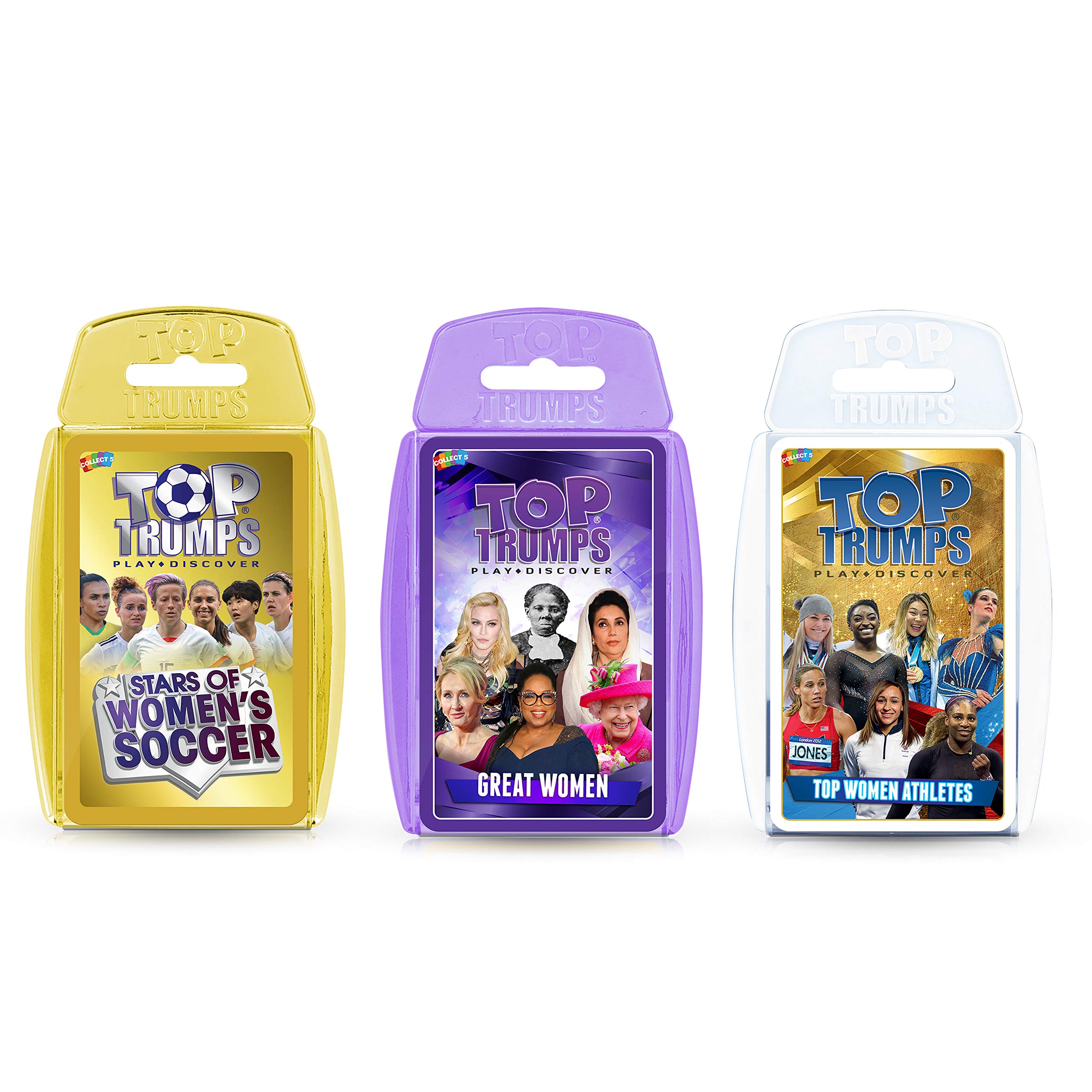 Top Trumps Incredible Women Bundle Card Game, Learn about Women Soccer Stars, Great Women and Top Women Athletes, educational travel pack, gift and toy for boys and girls aged 6 plus