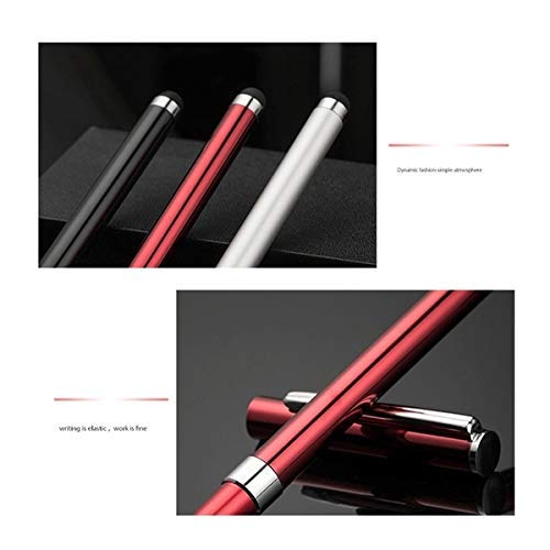 Tek Styz PRO Stylus + Pen Works for Plantronics BackBeat FIT 3101 with Custom High Sensitivity Touch and Black Ink! [3 Pack - Silver Red Black]