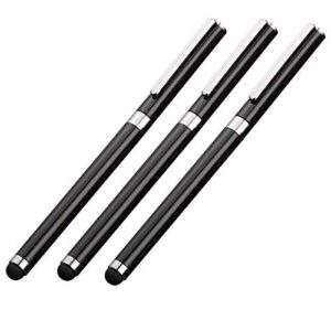 tek styz pro stylus + pen works for plantronics backbeat 903+ with custom high sensitivity touch and black ink! [3 pack-black]