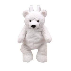 unipak 1874pl polar bear backpack, plush toy, 16-inches high