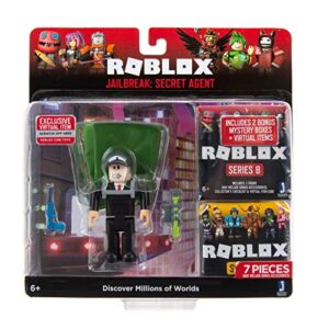 Roblox Action Collection - Jailbreak: Secret Agent + Two Mystery Figure Bundle [Includes 3 Exclusive Virtual Items]