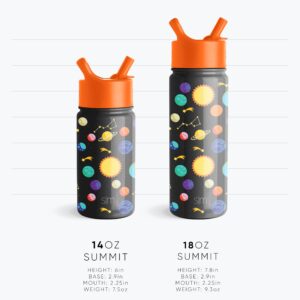 Simple Modern Kids Water Bottle with Straw Lid | Insulated Stainless Steel Reusable Tumbler for Toddlers, Girls | Summit Collection | 14oz, Under the Sea